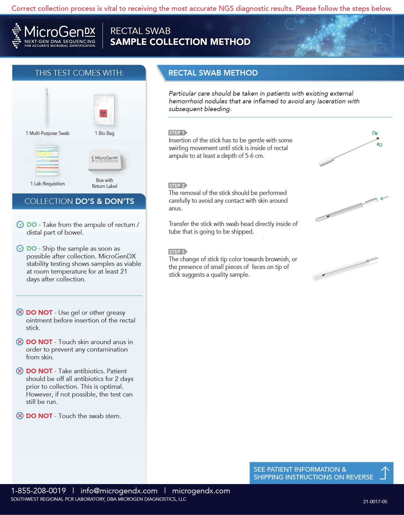 RectalKEY Test Service | MicroGen Diagnostics